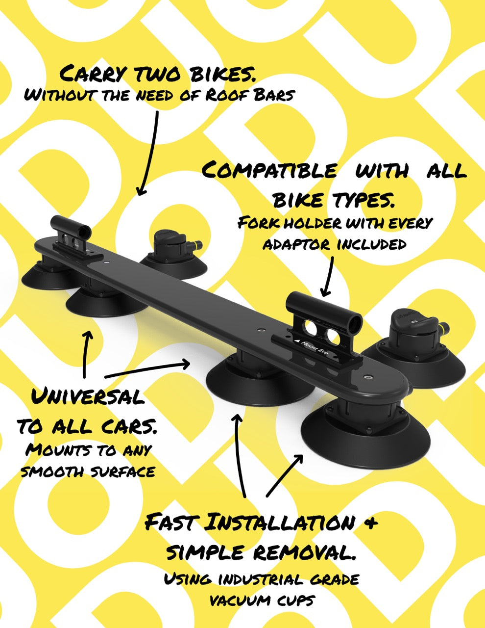 Duo - Two Bike Vacuum Rack | Mount Evo